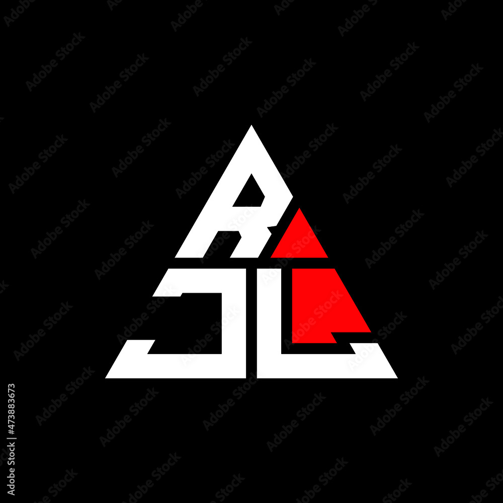 RJM triangle letter logo design with triangle shape. RJM triangle logo ...