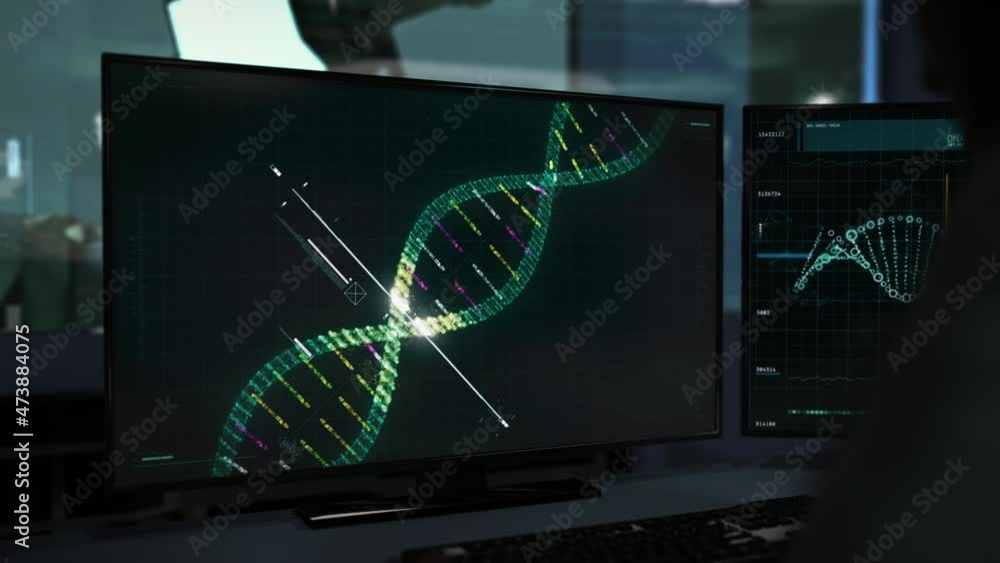 Performing the bio genetic experiment on the DNA Helix. Medical ...