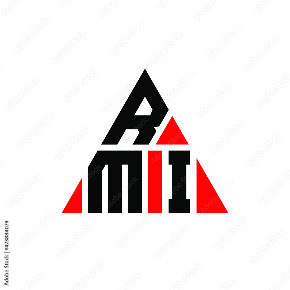 RMI triangle letter logo design with triangle shape. RMI triangle logo ...