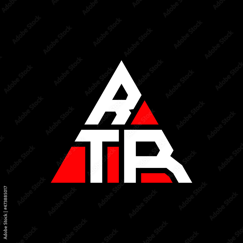 RTR triangle letter logo design with triangle shape. RTR triangle logo ...