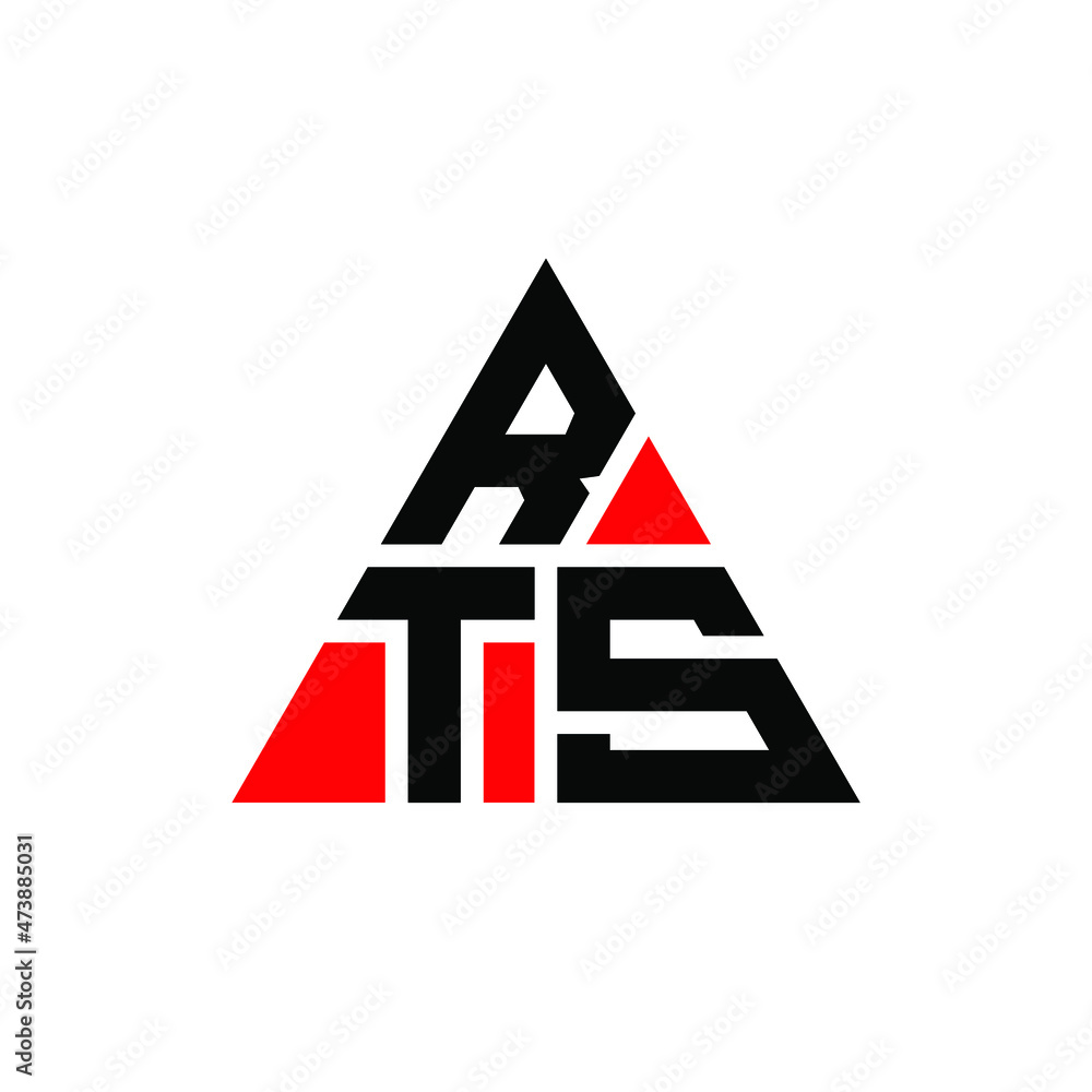RTS triangle letter logo design with triangle shape. RTS triangle logo ...