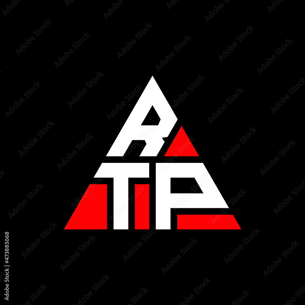 RTP triangle letter logo design with triangle shape. RTP triangle logo ...