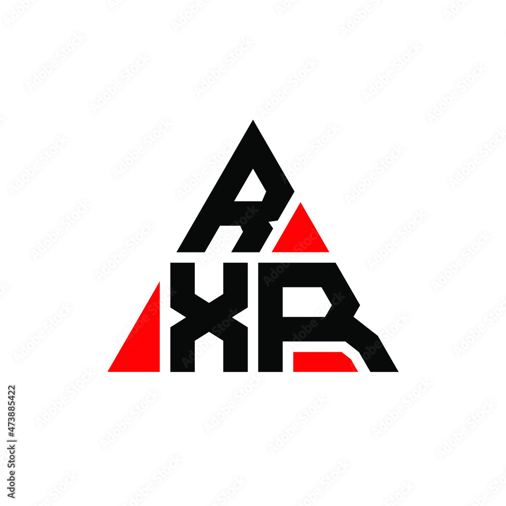 RXR triangle letter logo design with triangle shape. RXR triangle logo ...