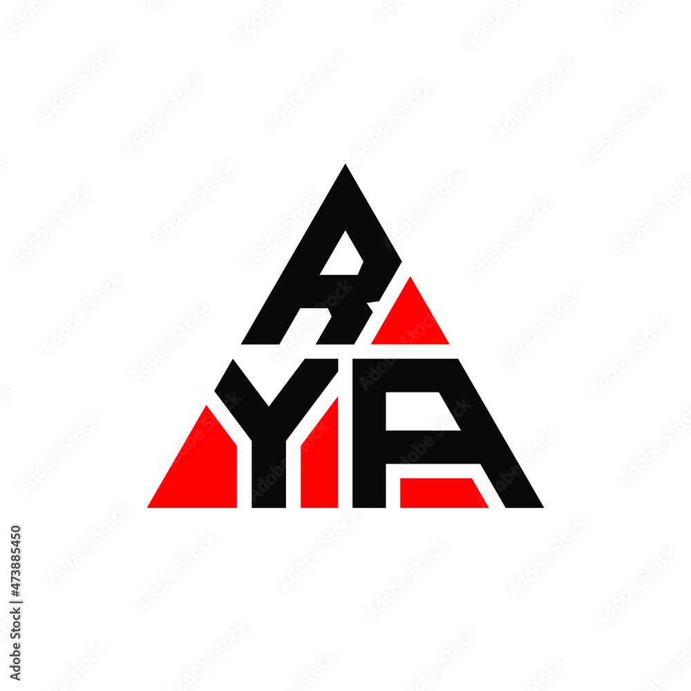 RYA triangle letter logo design with triangle shape. RYA triangle logo ...