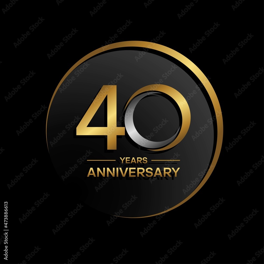 40th anniversary logo. Golden anniversary celebration logo design for ...