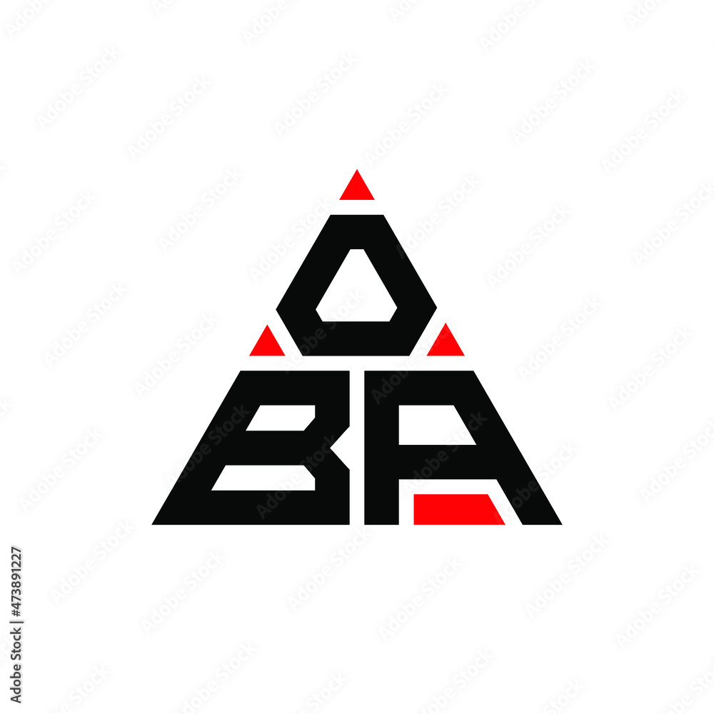OBA triangle letter logo design with triangle shape. OBA triangle logo ...