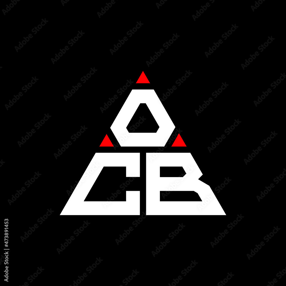 OCB triangle letter logo design with triangle shape. OCB triangle logo ...