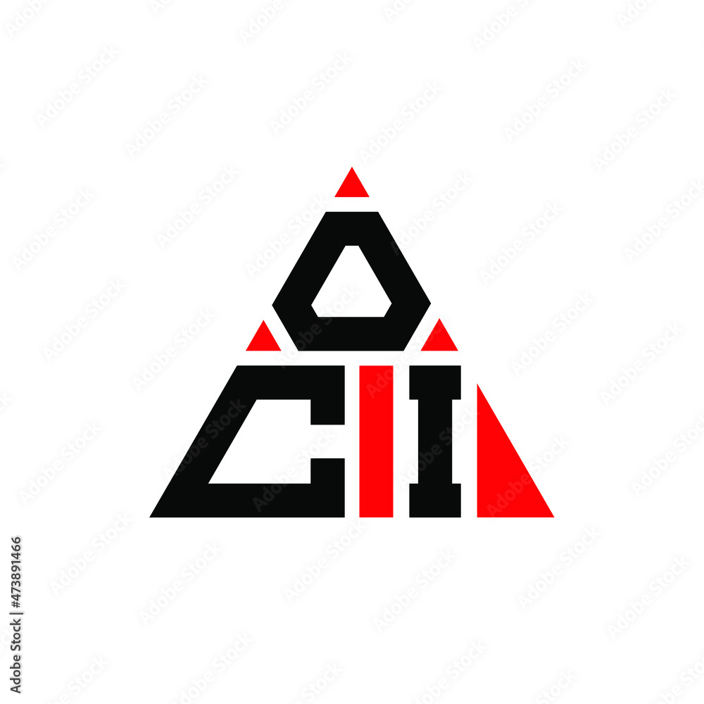 OCI triangle letter logo design with triangle shape. OCI triangle logo ...