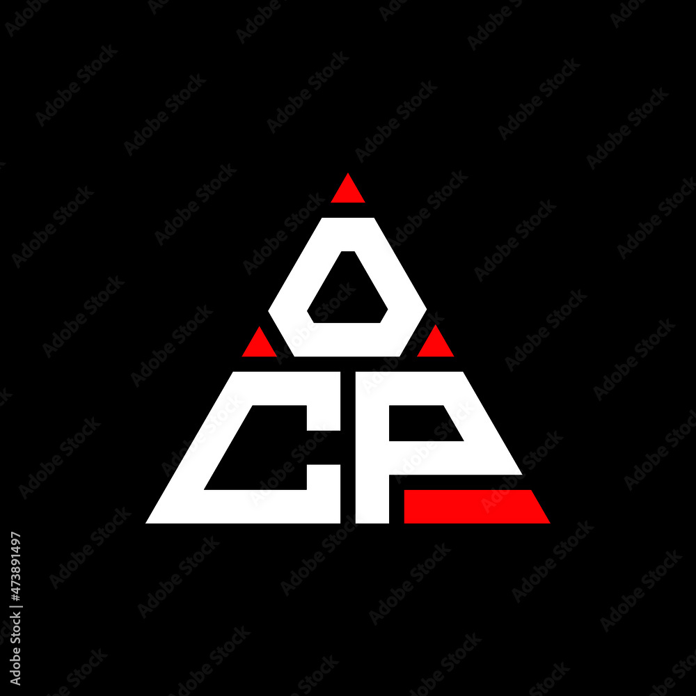 OCP triangle letter logo design with triangle shape. OCP triangle logo ...