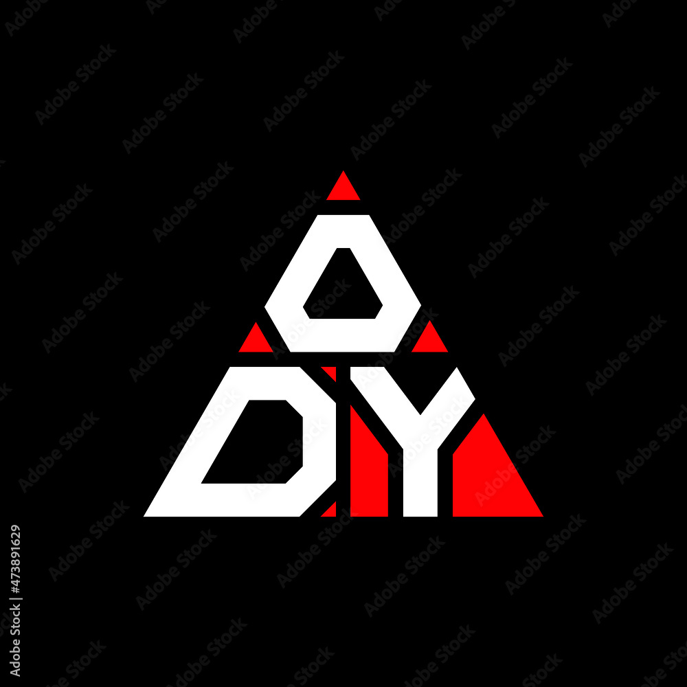 ODY triangle letter logo design with triangle shape. ODY triangle logo ...