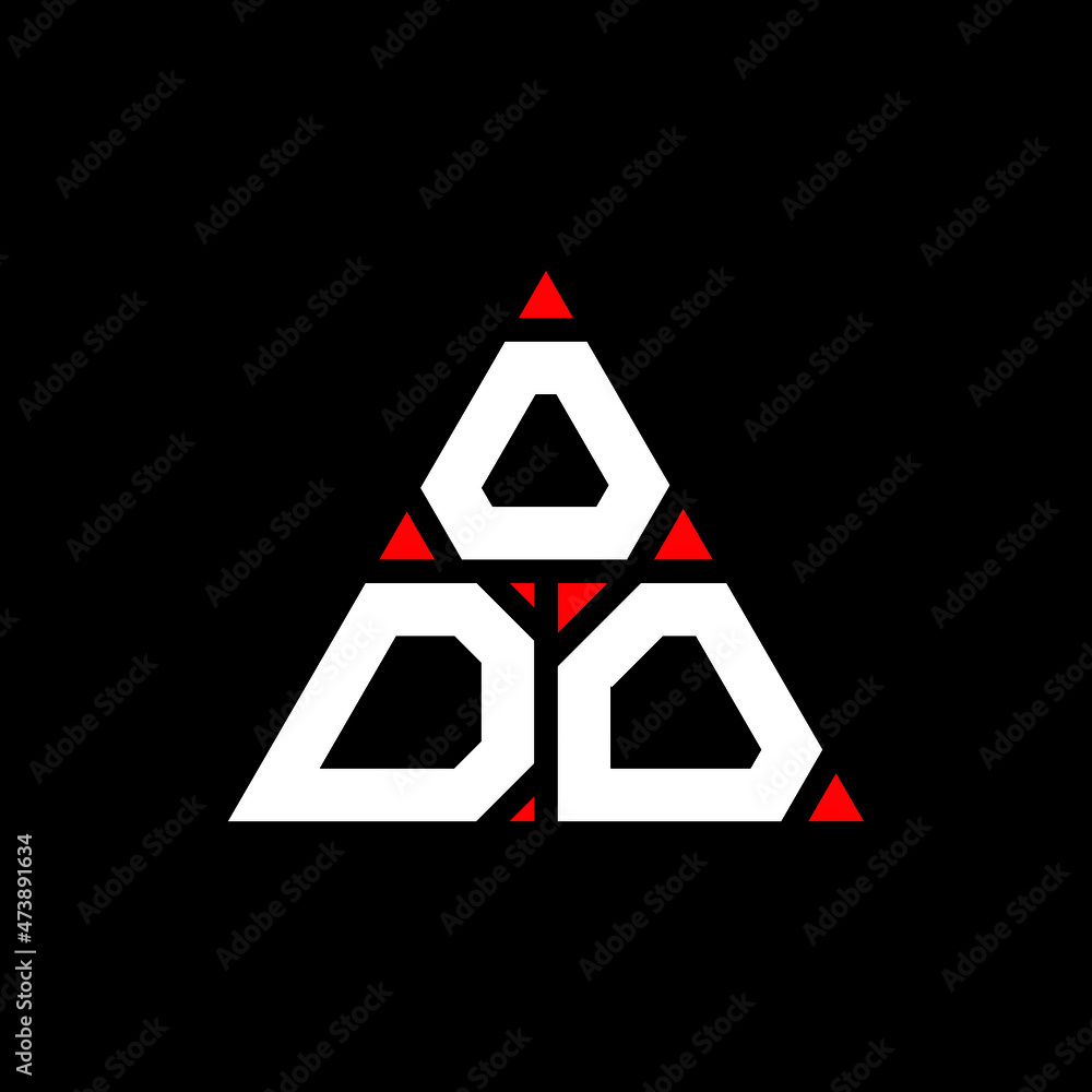 ODO triangle letter logo design with triangle shape. ODO triangle logo ...