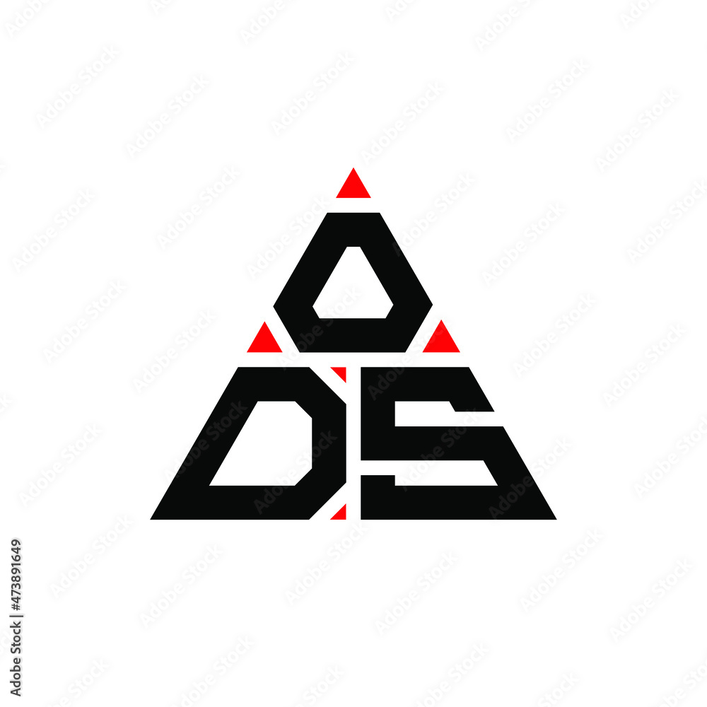 ODS triangle letter logo design with triangle shape. ODS triangle logo ...