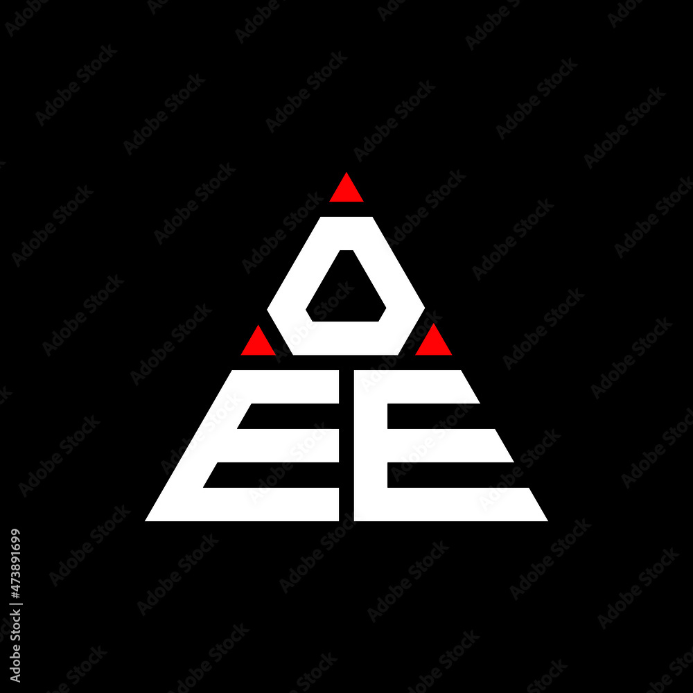 OEE triangle letter logo design with triangle shape. OEE triangle logo ...