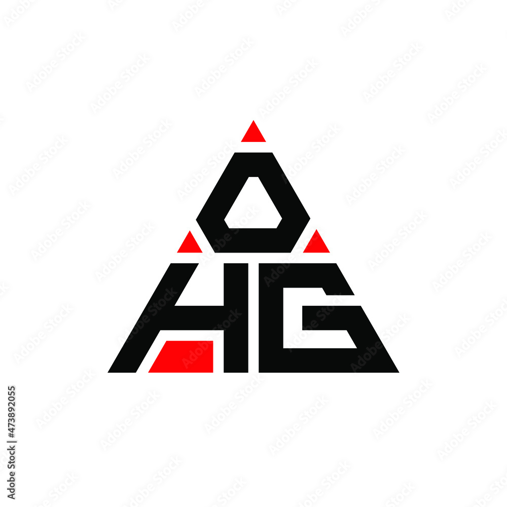 OHG triangle letter logo design with triangle shape. OHG triangle logo ...