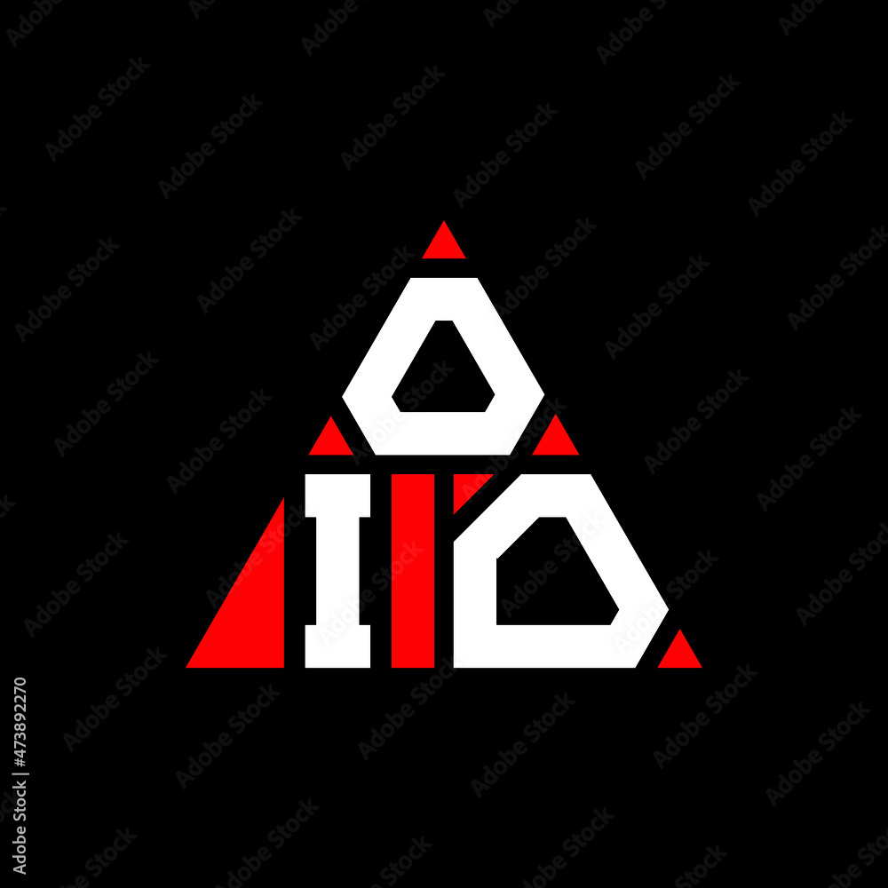 OIO triangle letter logo design with triangle shape. OIO triangle logo ...