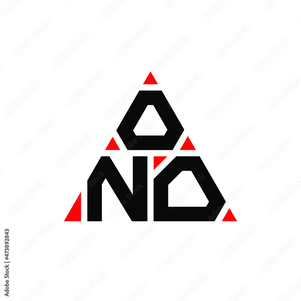 ONO triangle letter logo design with triangle shape. ONO triangle logo ...
