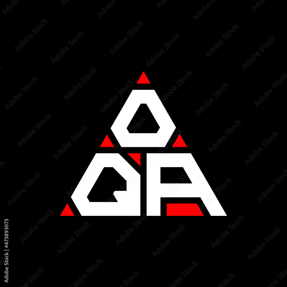 OQA triangle letter logo design with triangle shape. OQA triangle logo ...