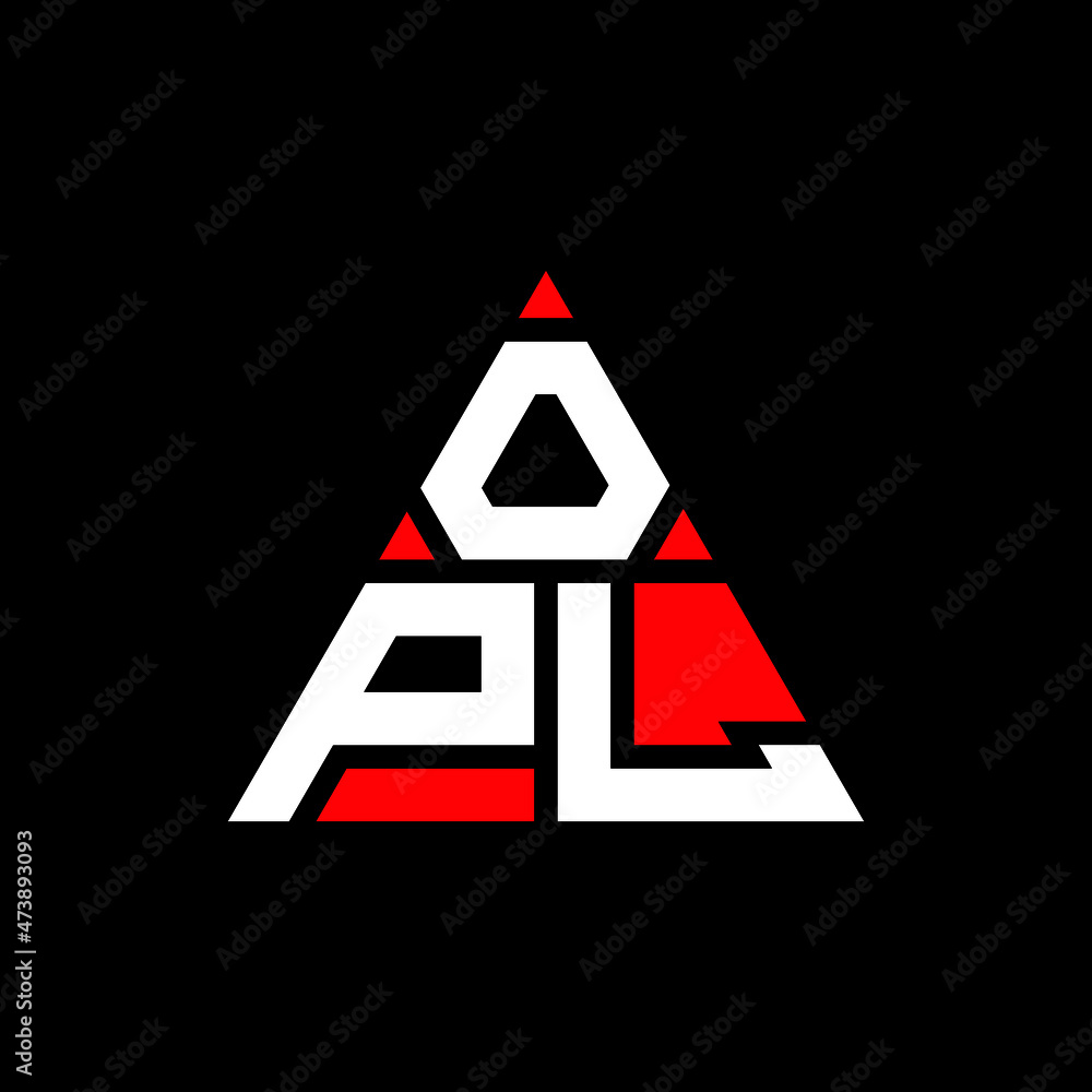 OPL triangle letter logo design with triangle shape. OPL triangle logo ...