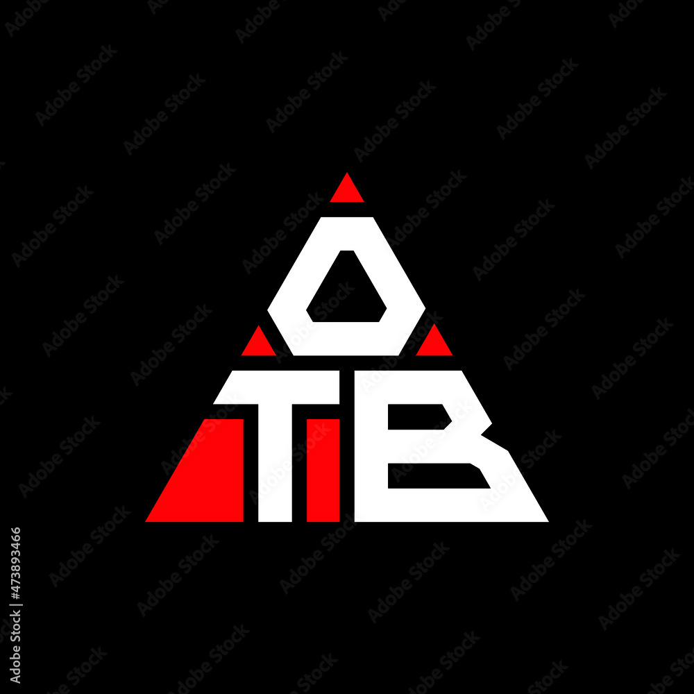 OTB triangle letter logo design with triangle shape. OTB triangle logo ...