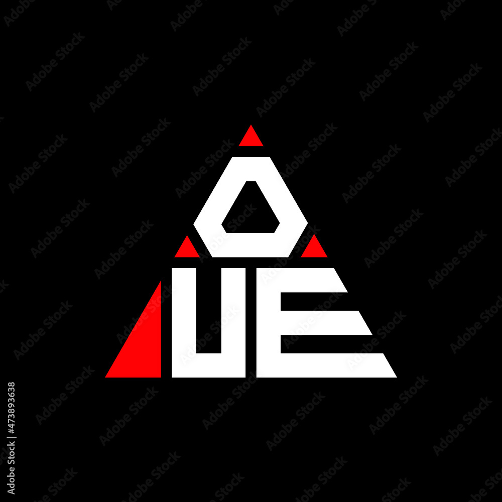 OUE triangle letter logo design with triangle shape. OUE triangle logo ...