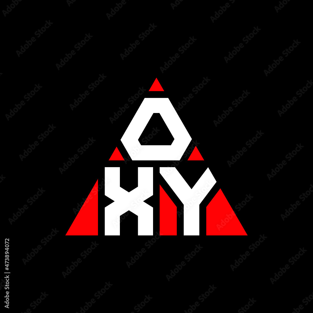 OXY triangle letter logo design with triangle shape. OXY triangle logo ...