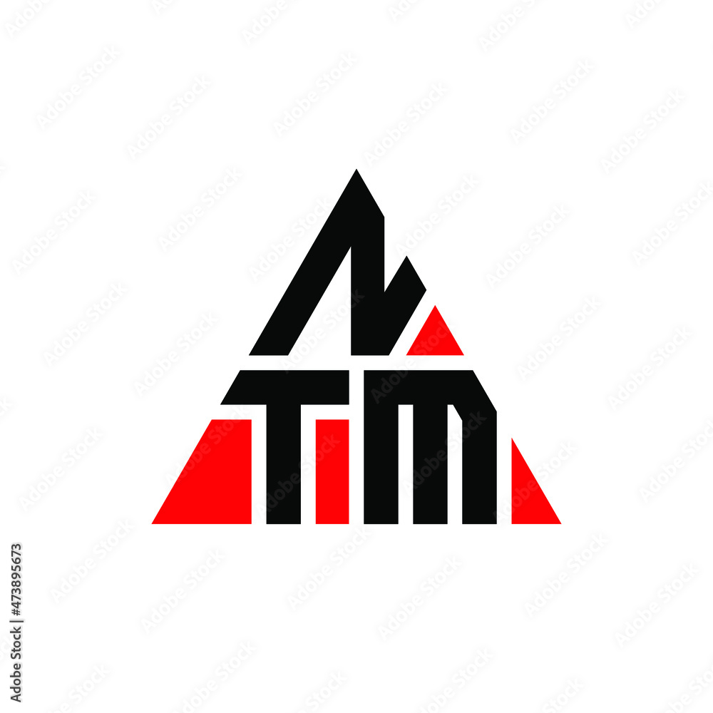 NTM triangle letter logo design with triangle shape. NTM triangle logo ...