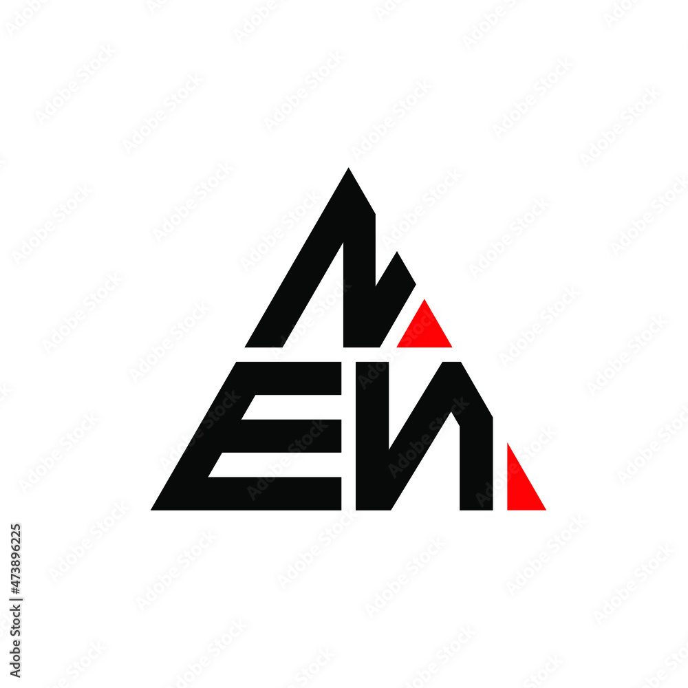 NEN triangle letter logo design with triangle shape. NEN triangle logo ...