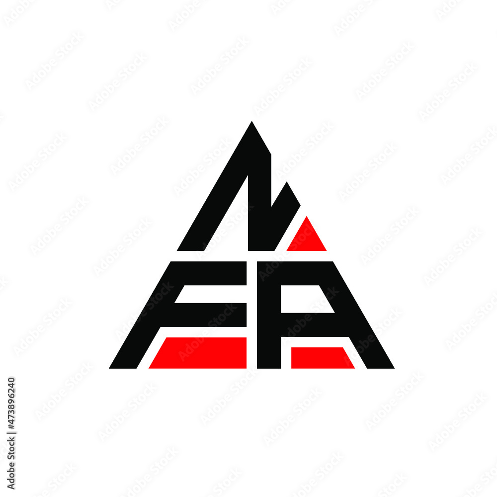 NFA triangle letter logo design with triangle shape. NFA triangle logo ...