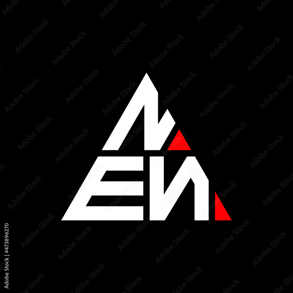 NEN triangle letter logo design with triangle shape. NEN triangle logo ...