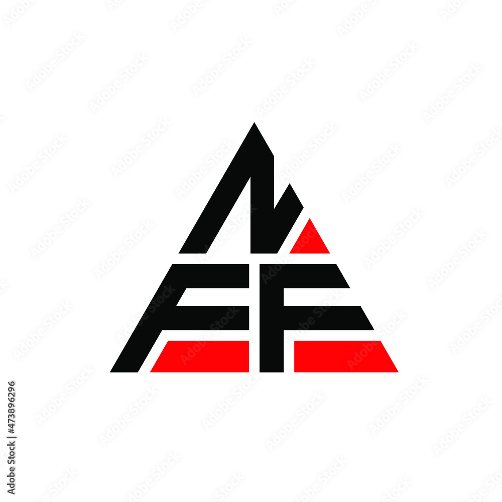 NFF triangle letter logo design with triangle shape. NFF triangle logo ...