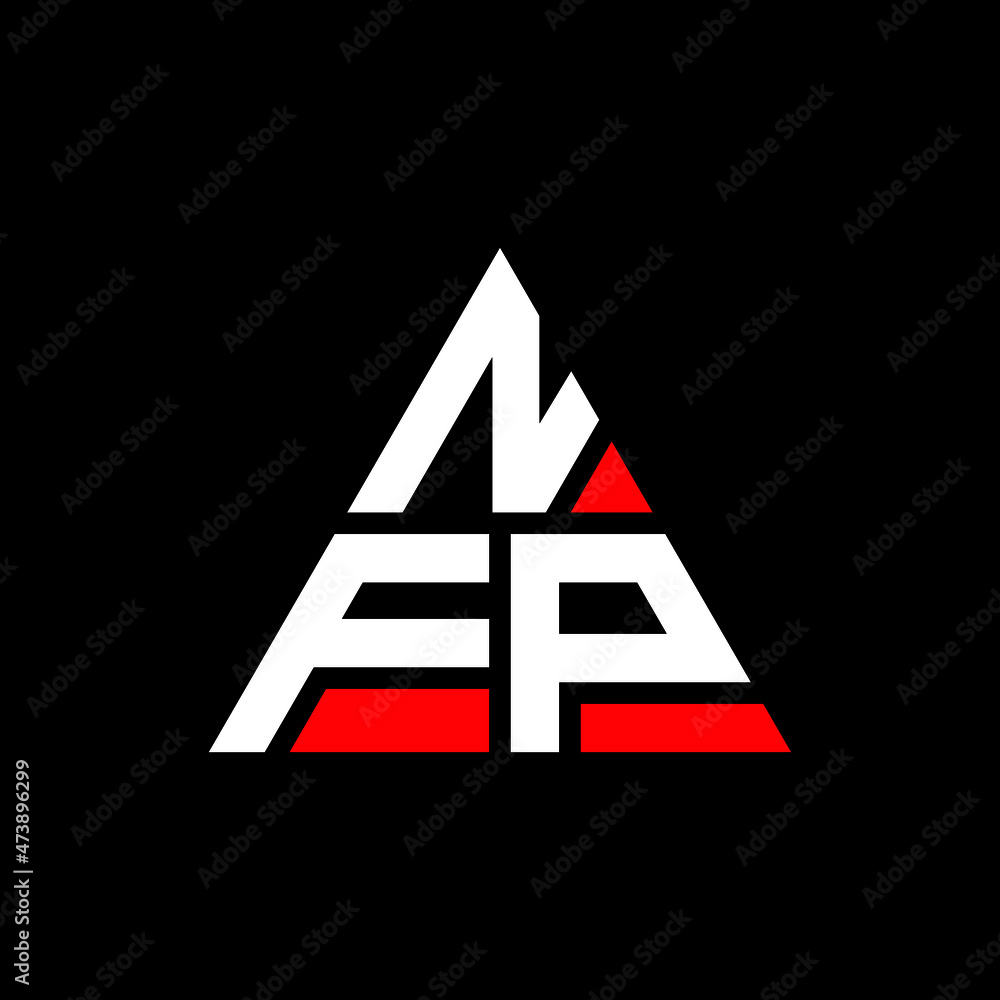 NFP triangle letter logo design with triangle shape. NFP triangle logo ...