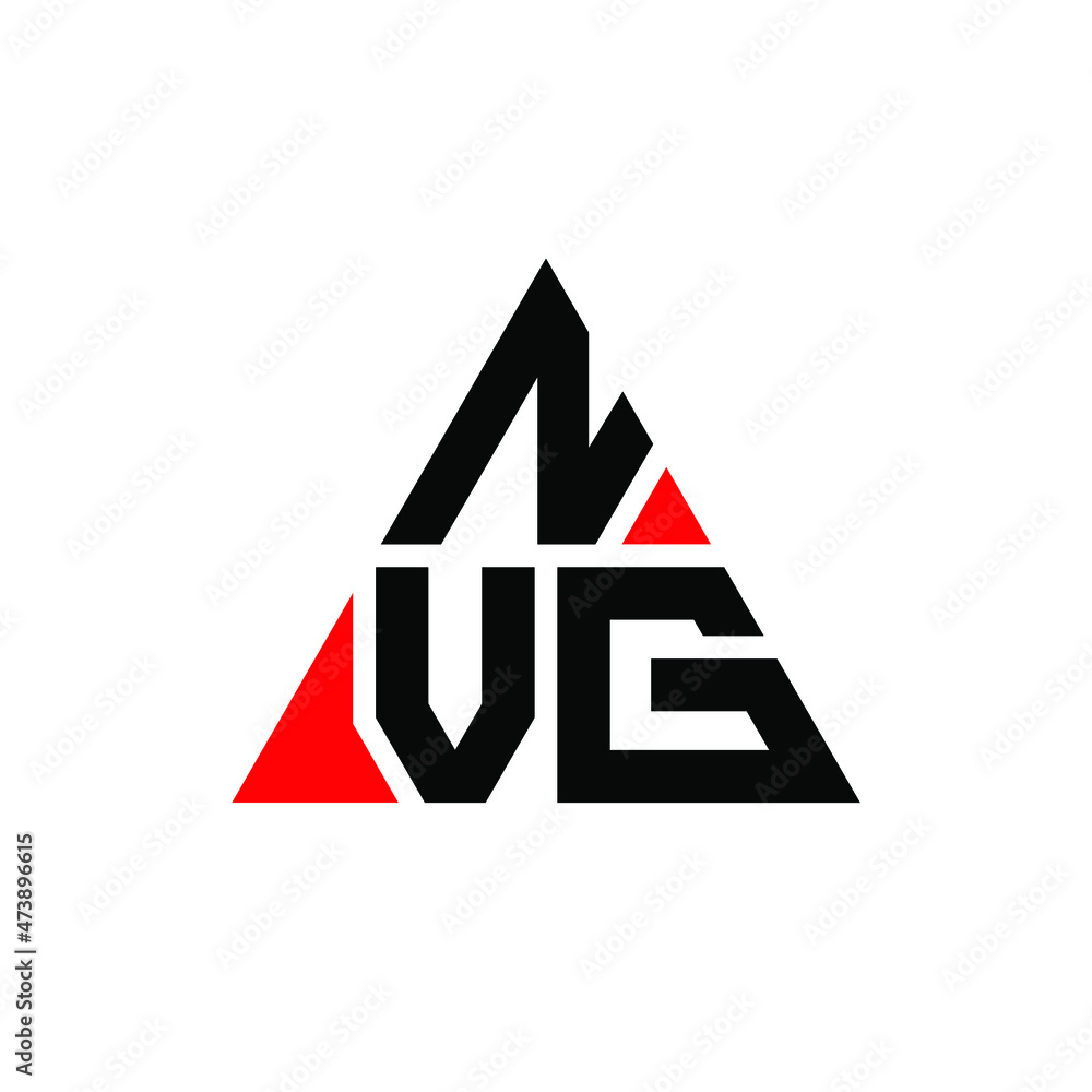 NVG triangle letter logo design with triangle shape. NVG triangle logo ...