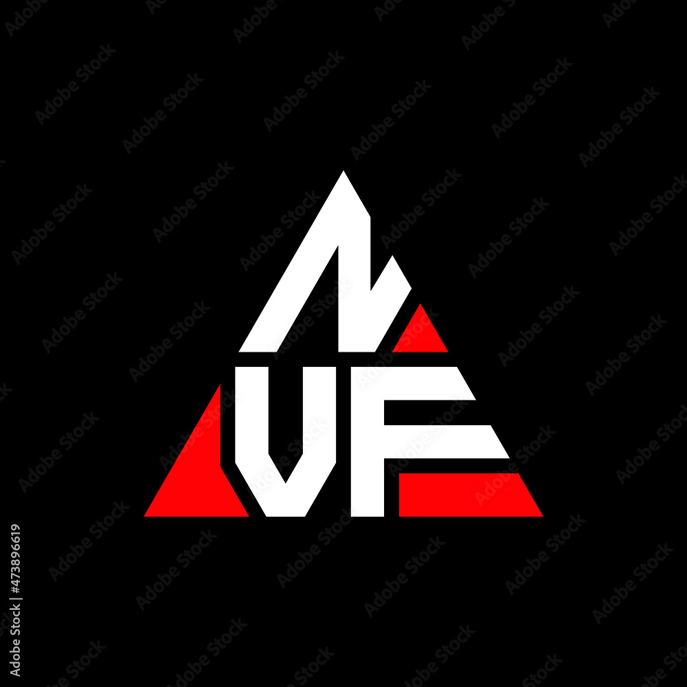 NVF triangle letter logo design with triangle shape. NVF triangle logo ...