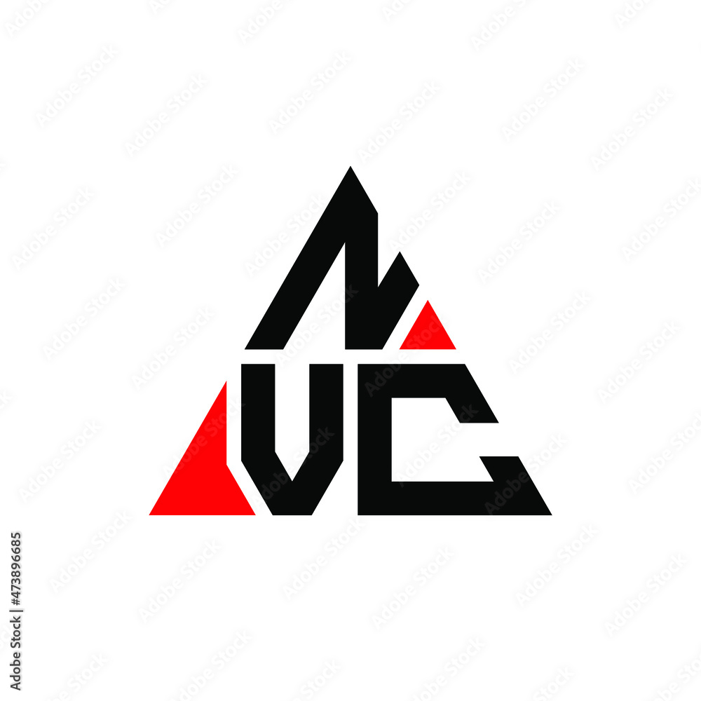 NVC triangle letter logo design with triangle shape. NVC triangle logo ...