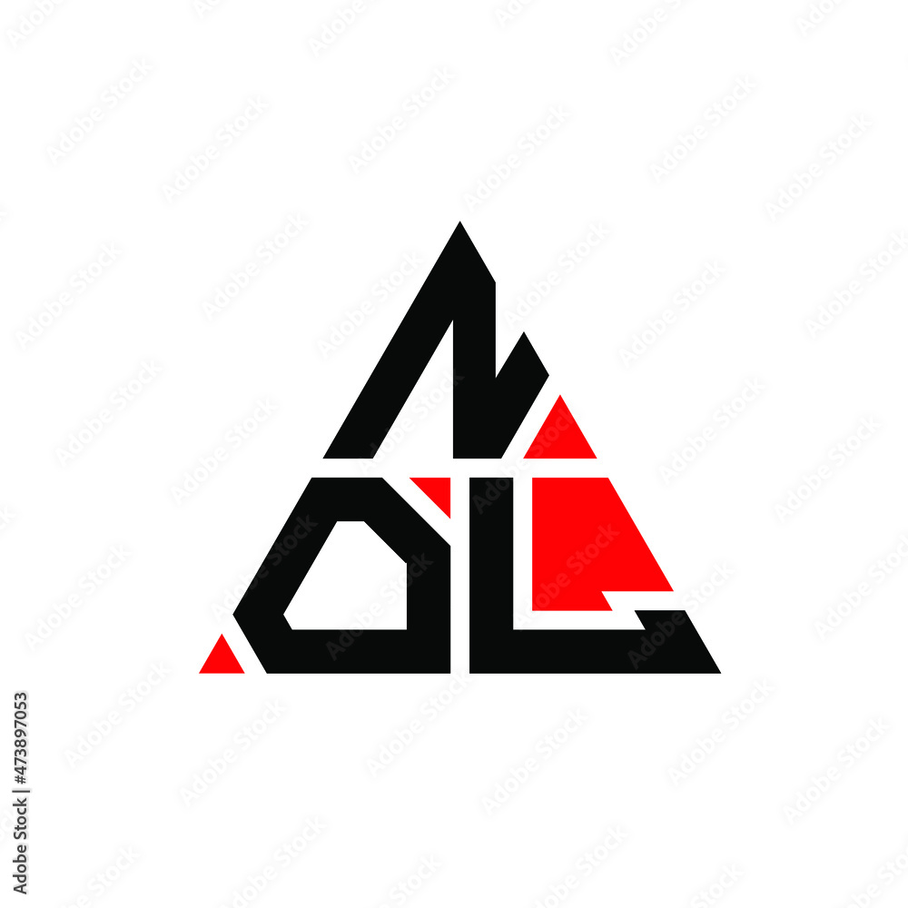 NOL triangle letter logo design with triangle shape. NOL triangle logo ...