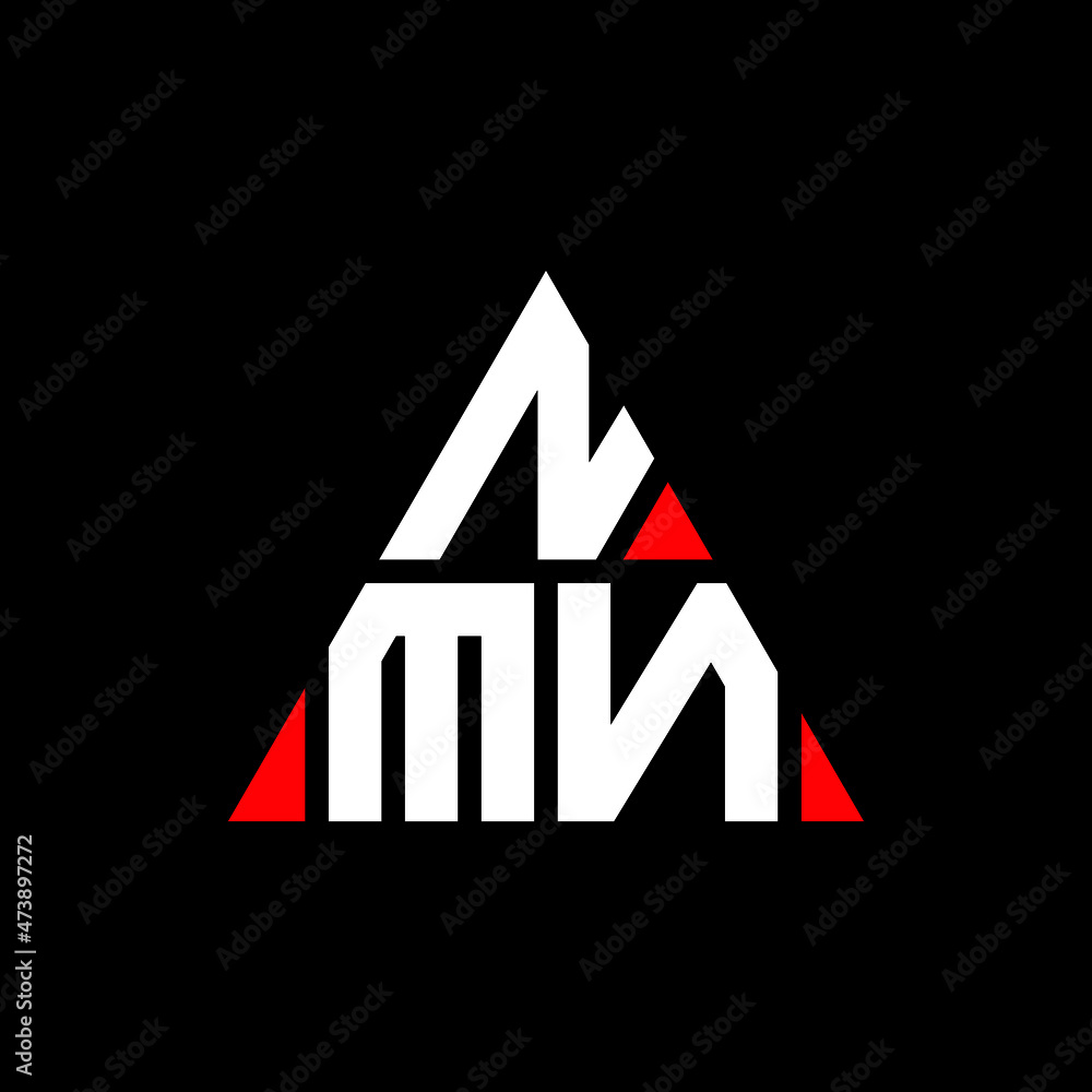 NMN triangle letter logo design with triangle shape. NMN triangle logo ...