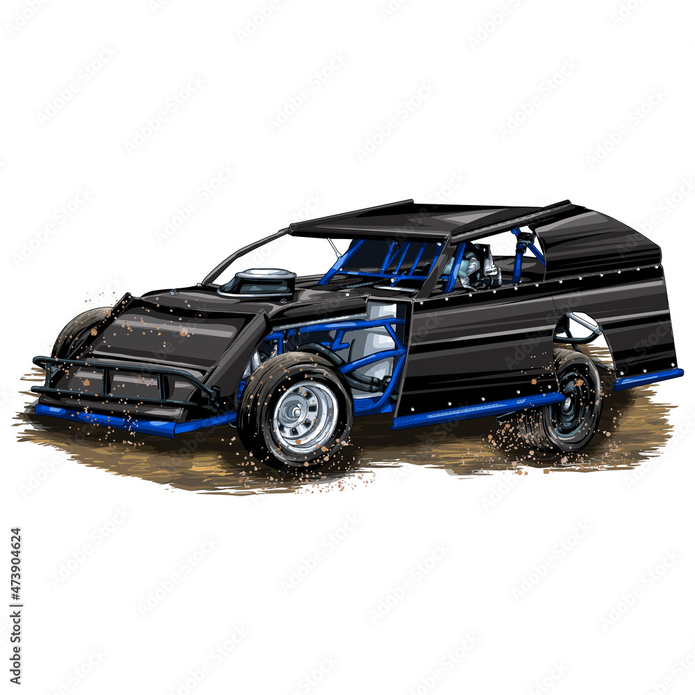 racing car isolated on white background. off road adventure car vector ...