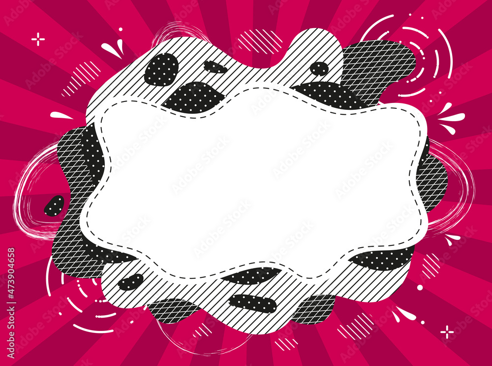 Beautiful dark pink template with many elements. For your design ...