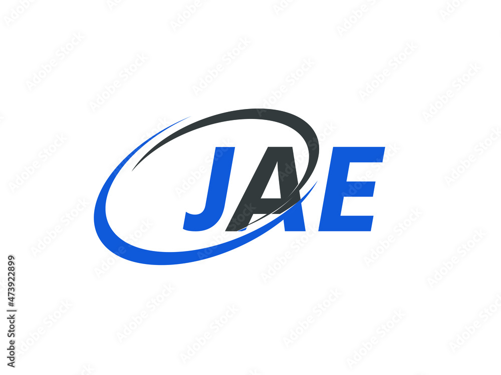 JAE letter creative modern elegant swoosh logo design Stock Vector ...