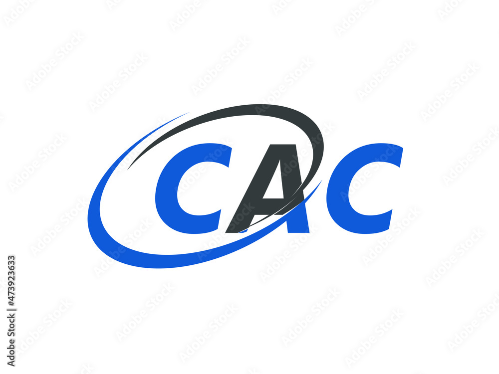 CAC letter creative modern elegant swoosh logo design Stock Vector ...