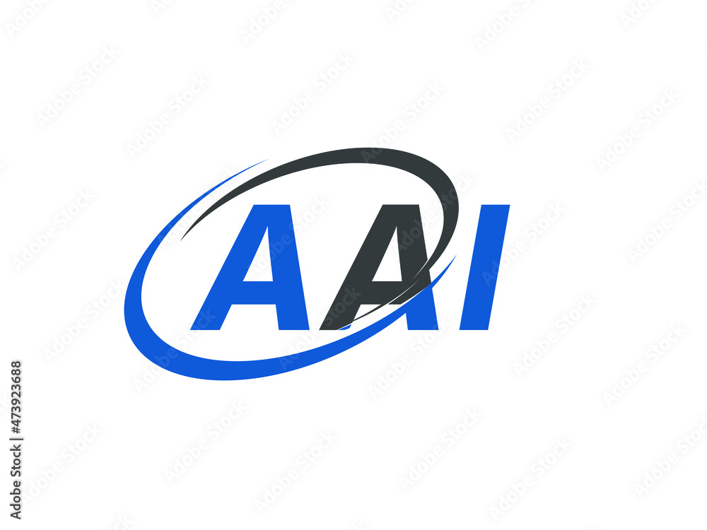 AAI letter creative modern elegant swoosh logo design Stock Vector ...
