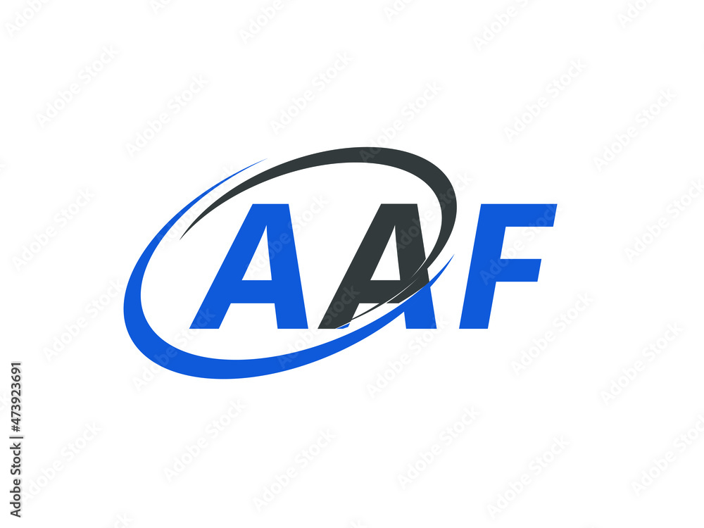 AAF letter creative modern elegant swoosh logo design Stock Vector ...