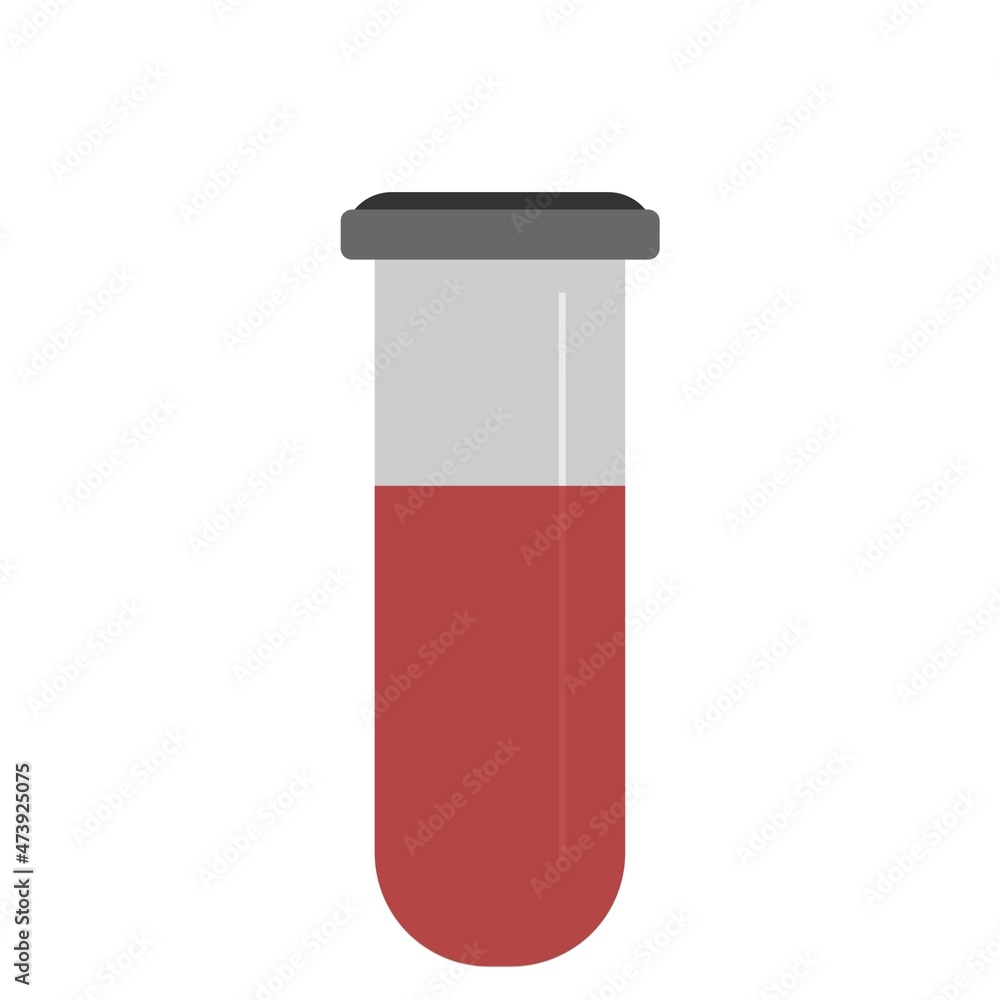 Blood test tube illustration. Blood test tube icons. blood sample icon ...