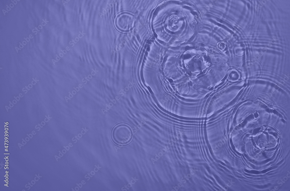 Transparent purple water surface texture with ripples, splashes and ...