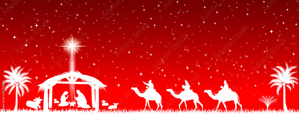 Red Nativity Backgrounds