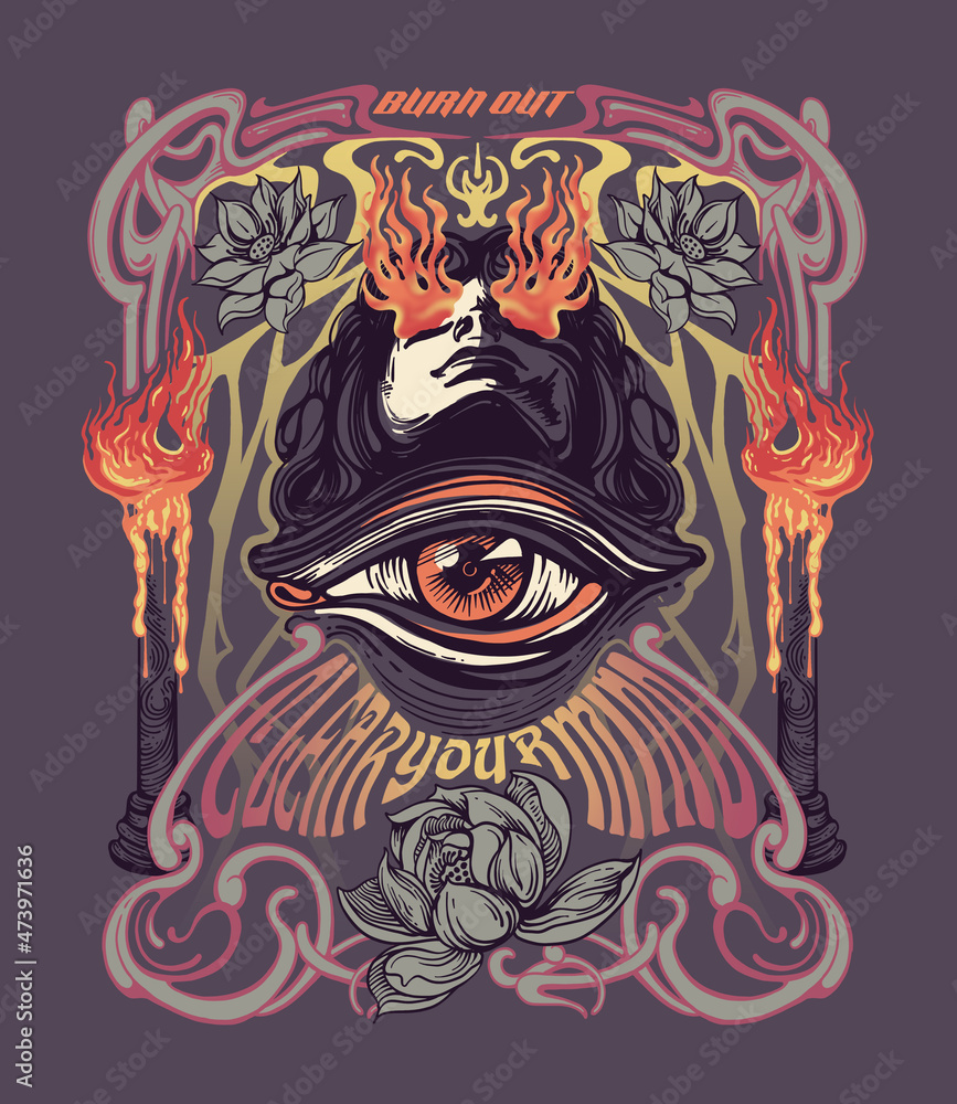 vintage colorful rock poster design Stock Illustration | Adobe Stock