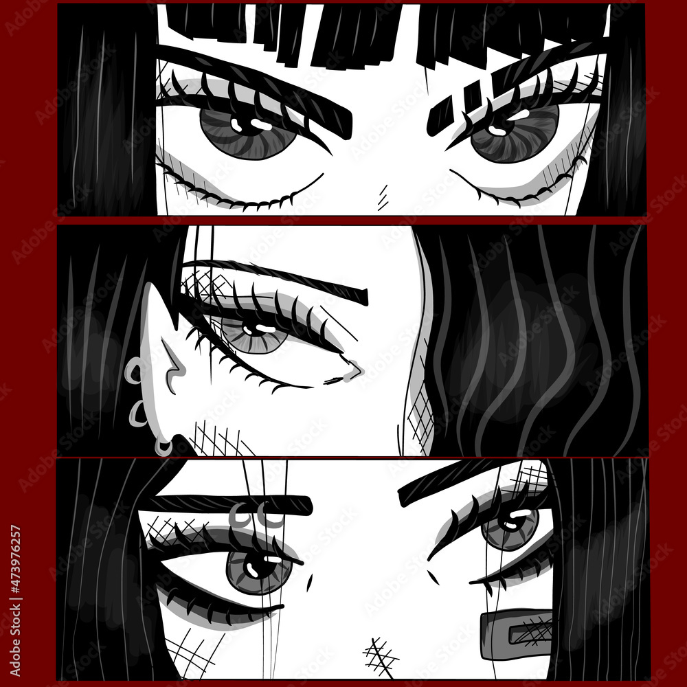 Manga style. Japanese cartoon Comic concept. Anime characters. Vector ...