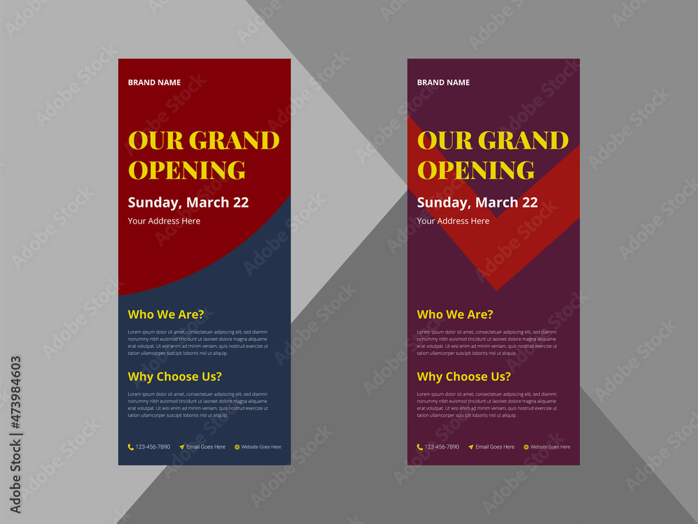 grand opening roll up banner design template. new shop opening poster ...