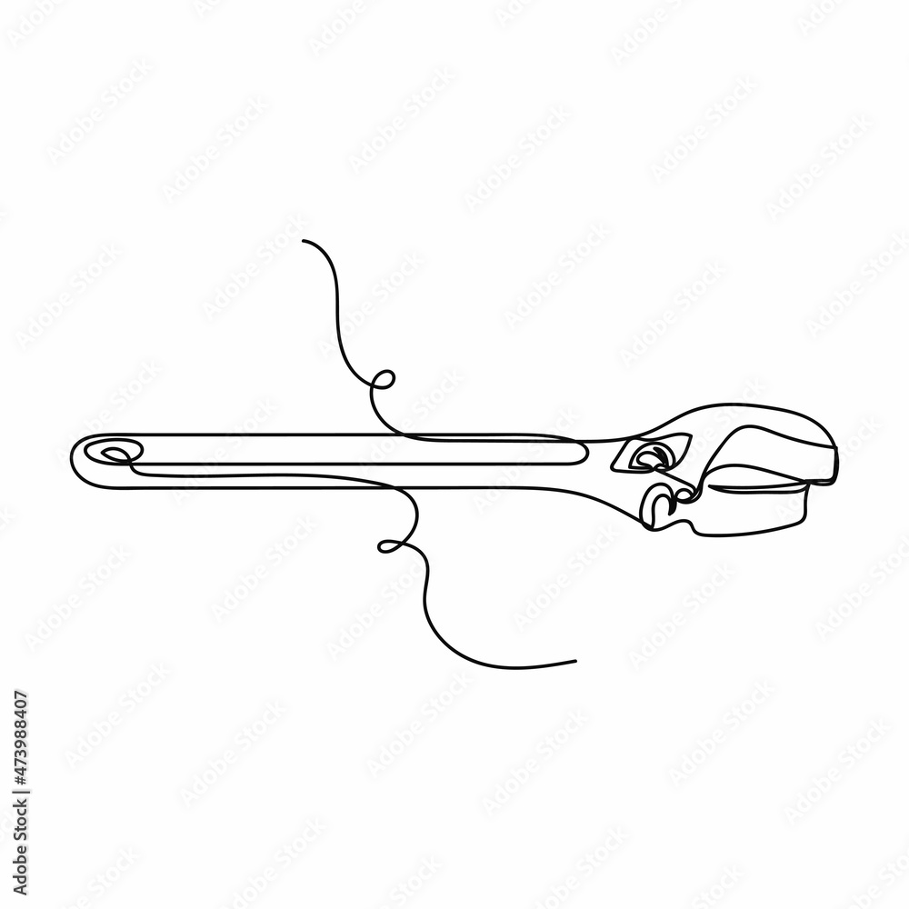 Vector abstract continuous one single simple line drawing icon of ...