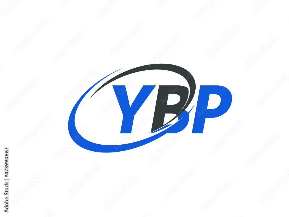 YBP letter creative modern elegant swoosh logo design Stock Vector ...